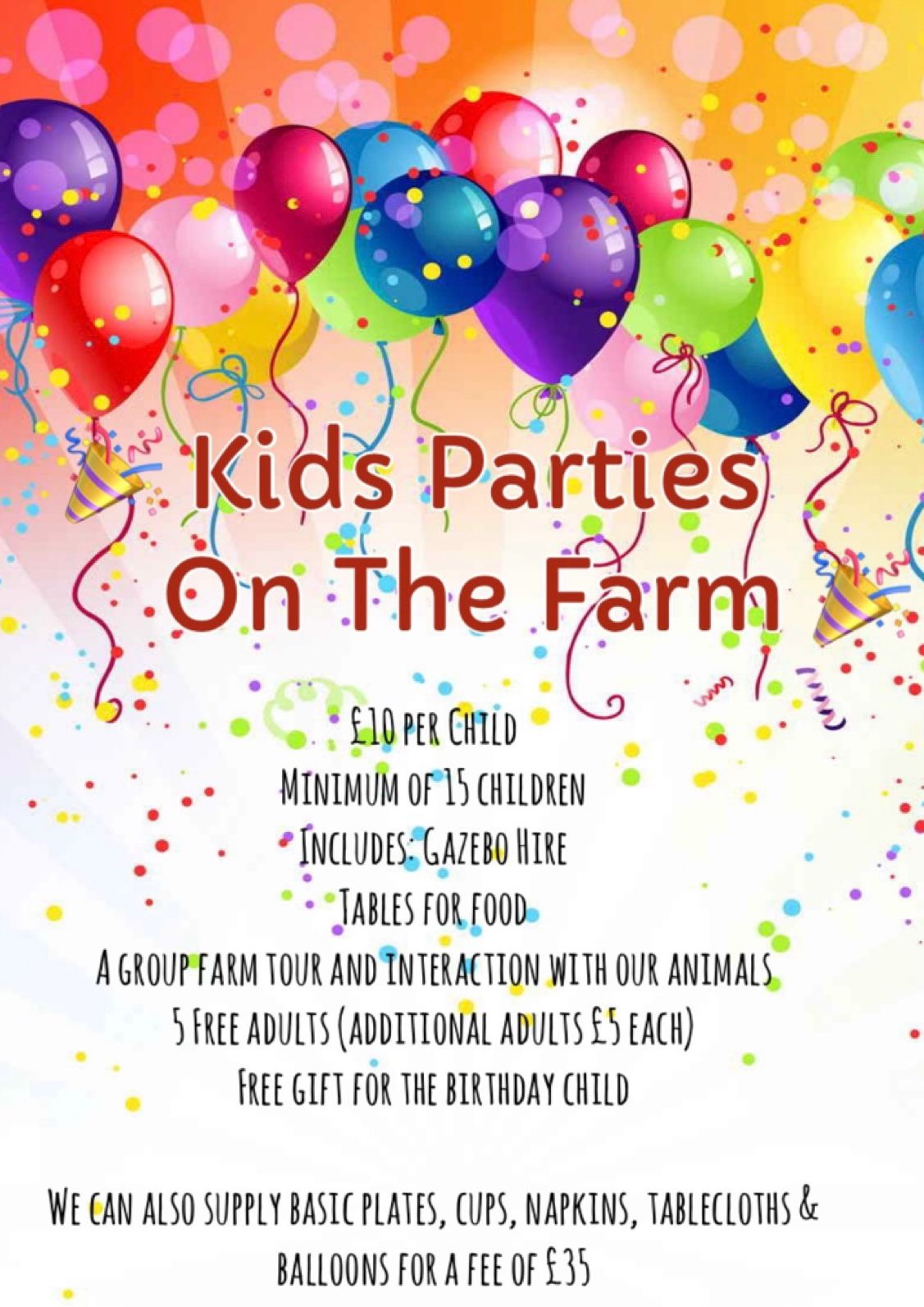 Birthday Parties - Nicks Farm | Dorset